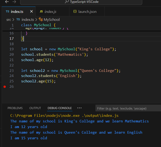 Debugging TypeScript With Visual Studio Code